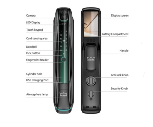 AKADA RE 036 Face Recognition Smart Lock - Akada Trading Company