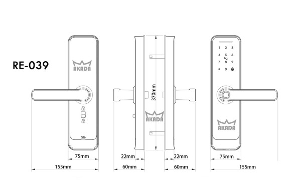 AKADA RE 039 Smart Lock with Camera - Akada Trading Company